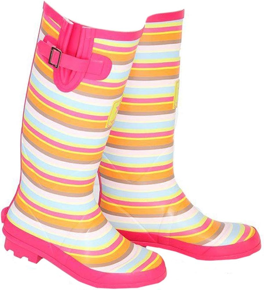 Hawkins Ladies Rubber Wellies/Wellington Boots with Buckle (UK 7 (Euro ...