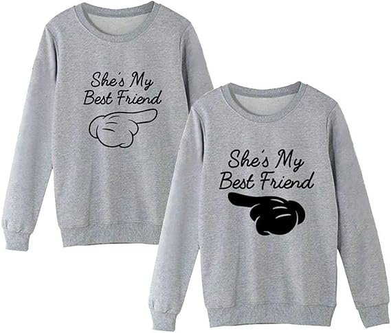 CoupleTshirt Best Friend Jumpers Matching Sweater for Teen Girls ...