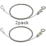 OTTFF 10 Pack Ceiling Sign Hanger 3.2 ft Suspension Cable Wire Rope ...