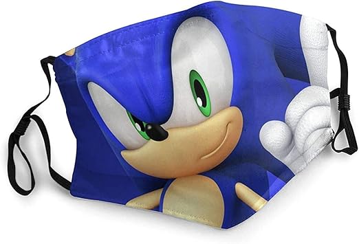 Classica maschera Sonic the Hedgehog nera 3D stampa anti-appannamento ...