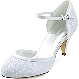 Elegantpark HC1509 Escarpins Femme Bride Cheville Boucle Bout Rond Mary ...