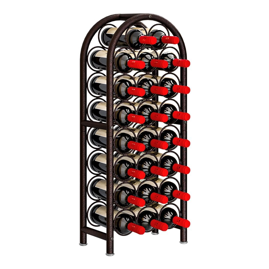 Dazioter Wine Rack Freestanding Floor Metal Holders Stands Organizer ...