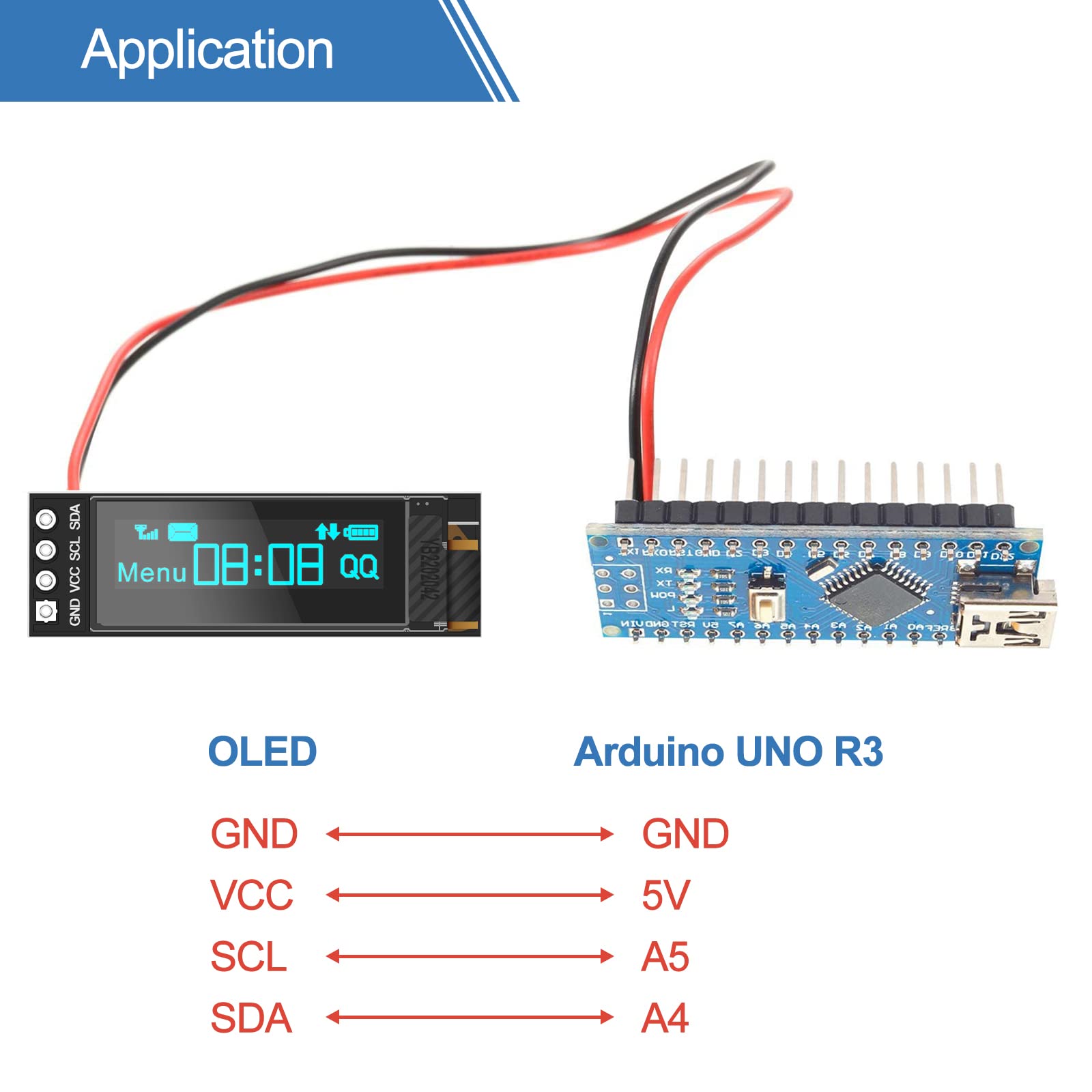 Mua MakerFocus 2pcs I2C OLED Display Module 0.91 Inch I2C SSD1306 OLED Display Module Blue I2C ...