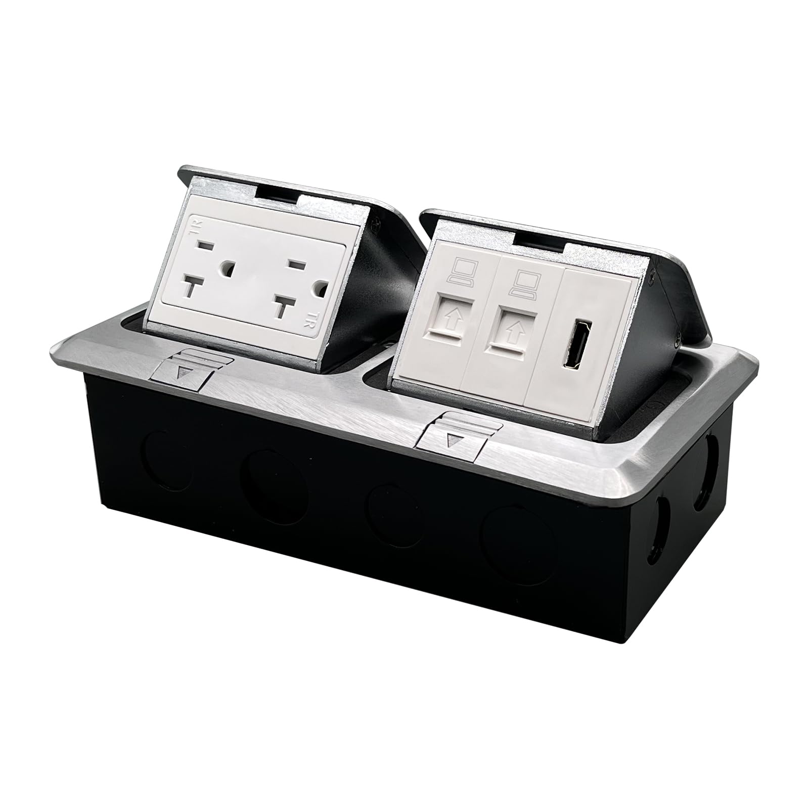JACEPFY Pop Up Floor Outlet with Sockets and LAN, HDMI, 20 Amp ...