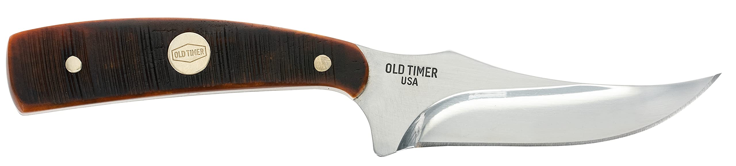 Old Timer Generational USA Series 152OTG Sharpfinger Fixed Blade Knife with Stainless Steel Clip ...
