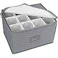 Amazon.com: LotFancy Stemware Storage Container - Deluxe Quilted ...