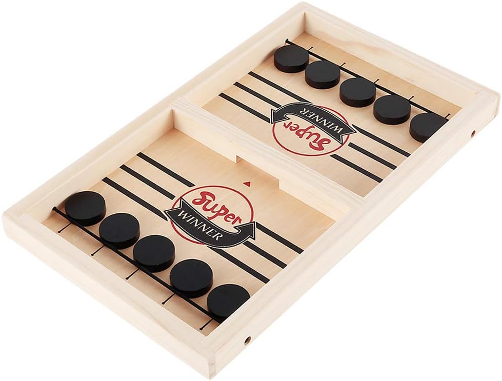 ATopoler Fast Sling Puck Game Battle Board Games, Wooden Multi Tabletop ...