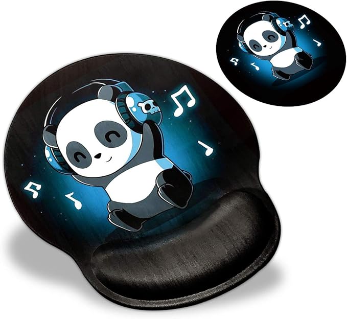 Amazon.com : Mouse Pad with Wrist Support, Music Panda Cute Pattern ...