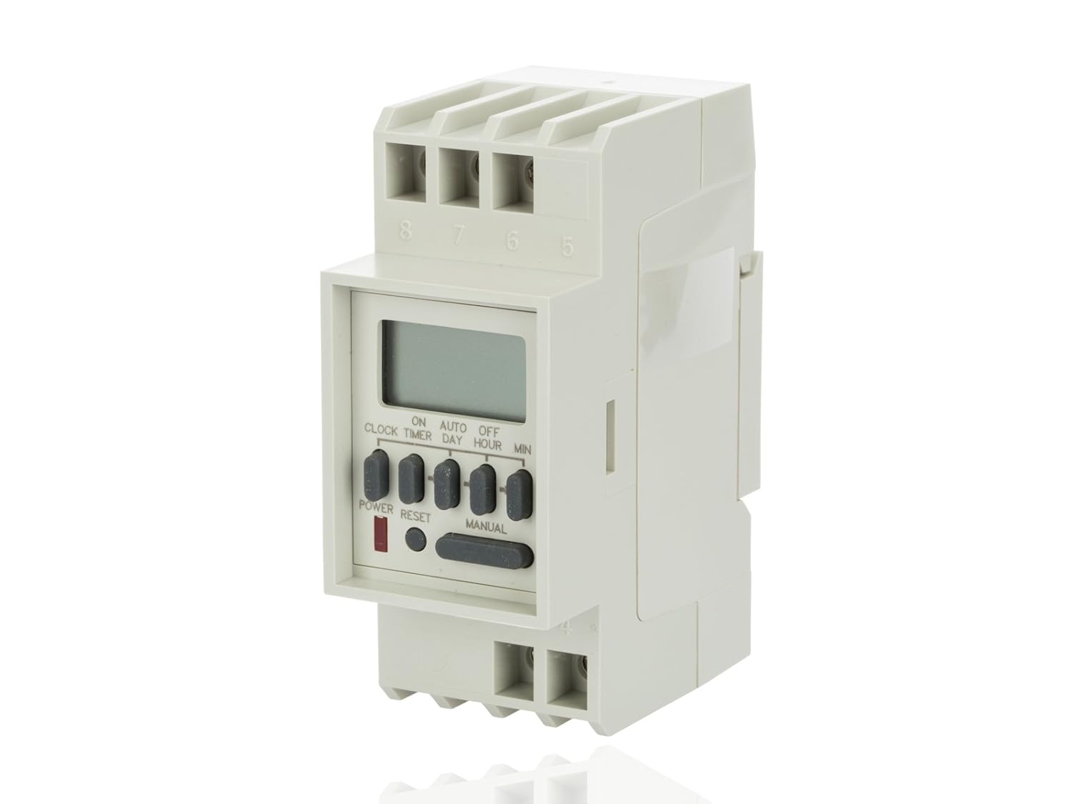 Din Series 1 Channel 7 Day Time Switch, SPDT Dry Contacts, 120VAC Clock ...