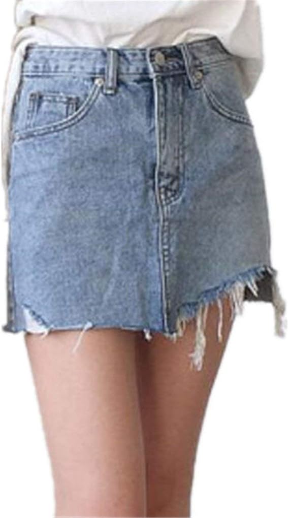 Röcke Damen Mini Jeansrock Coole Kurz Stretch Sachen Im Used Look ...