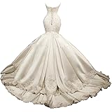 Amazon.com: Aries Tuttle Luxury Gold Mermaid Wedding Dresses Appliques ...
