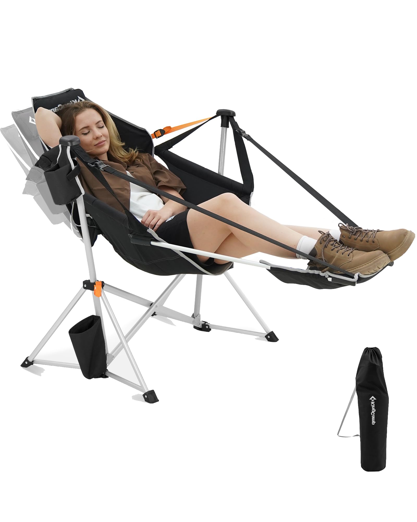 KingCamp Hammock Chair with Footrest, Swinging Portable Folding Camping ...