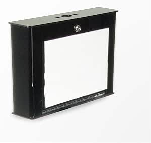Amazon.com : Black Acrylic Locking Drop Box with Clear Acrylic Sign ...