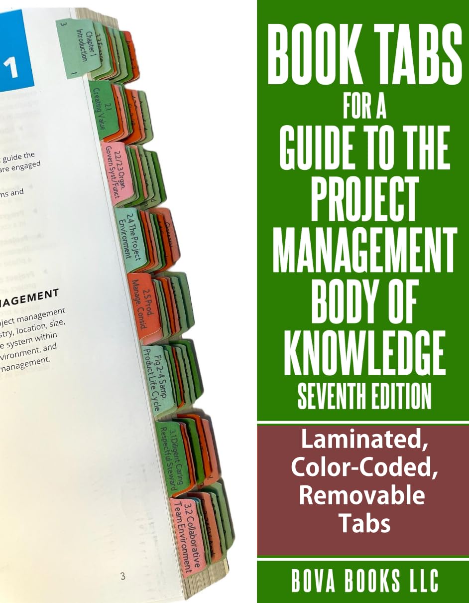 Mua Book Tabs for PMBOK 7th Edition 2024. Laminated, Color-coded, and ...