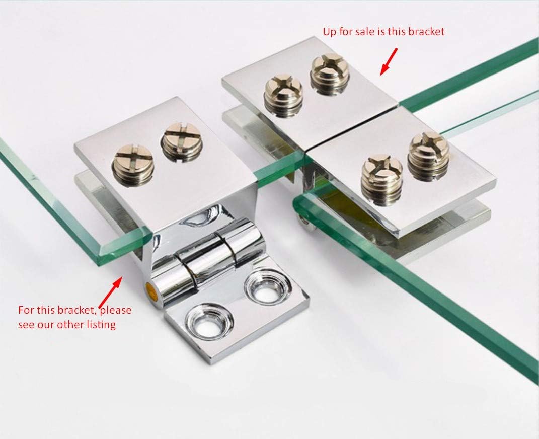 Set of 8 NUZAMAS Glass Door Hinges, 5mm-8mm Adjustable Rectangle Clamp ...