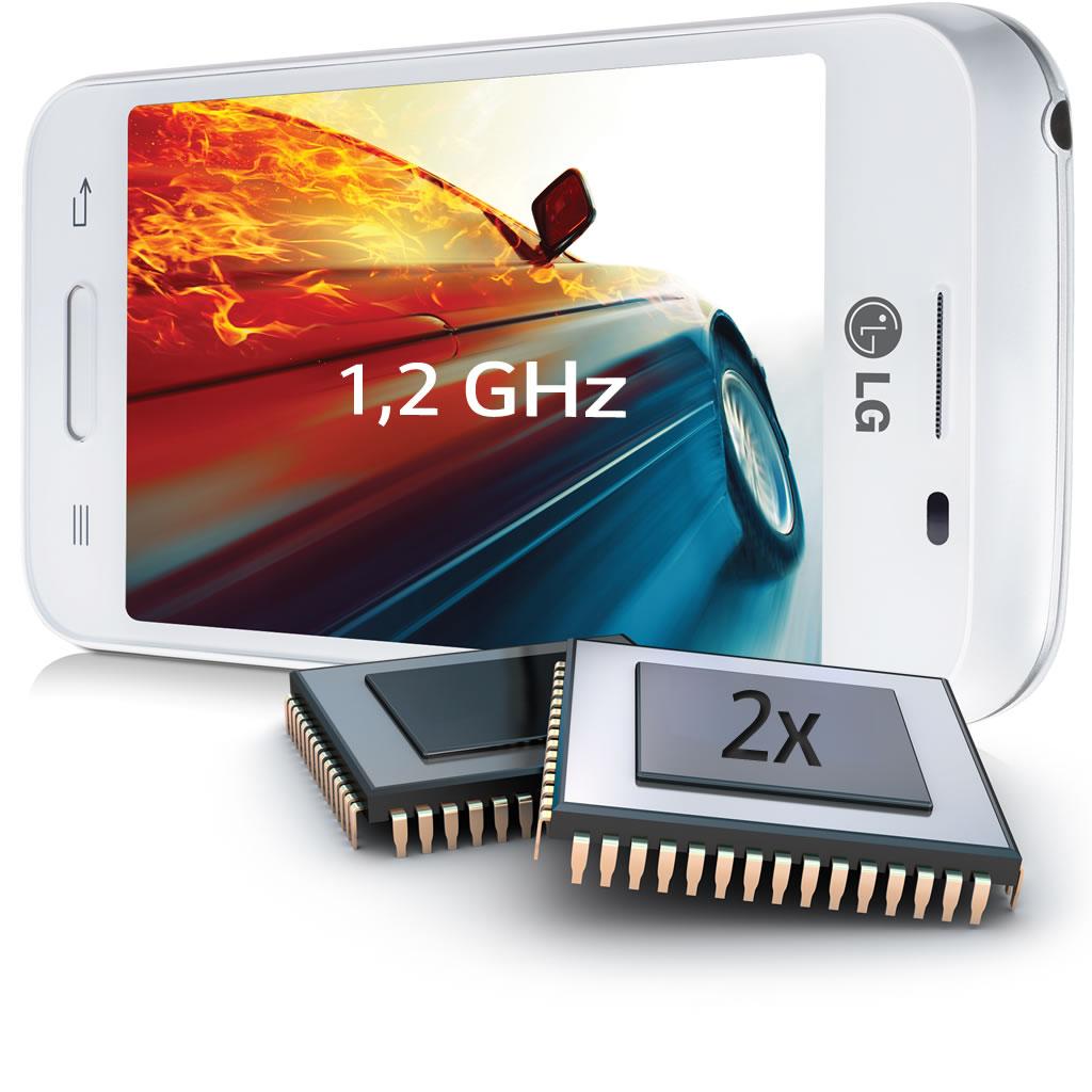 LG L40 Smartphone (8,9 cm Touchscreen, 1,2 GHz Dual-Core-Prozessor, 3 ...