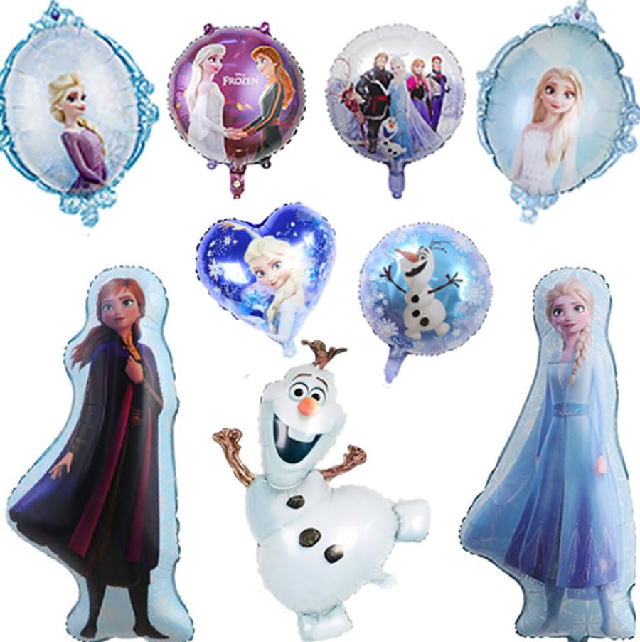 9pcsFrozen Birthday Party Balloons, Frozen Birthday Decorations, Elsa ...