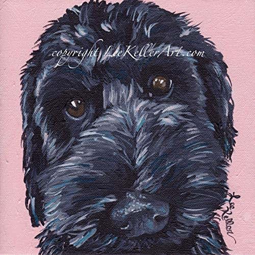 Amazon.com: Labradoodle Art print, Labradoodle Prints, Black Doodle Art ...