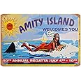 Amazon.com: Amity Island Welcomes You Poster Tin Wall Sign Retro Iron ...