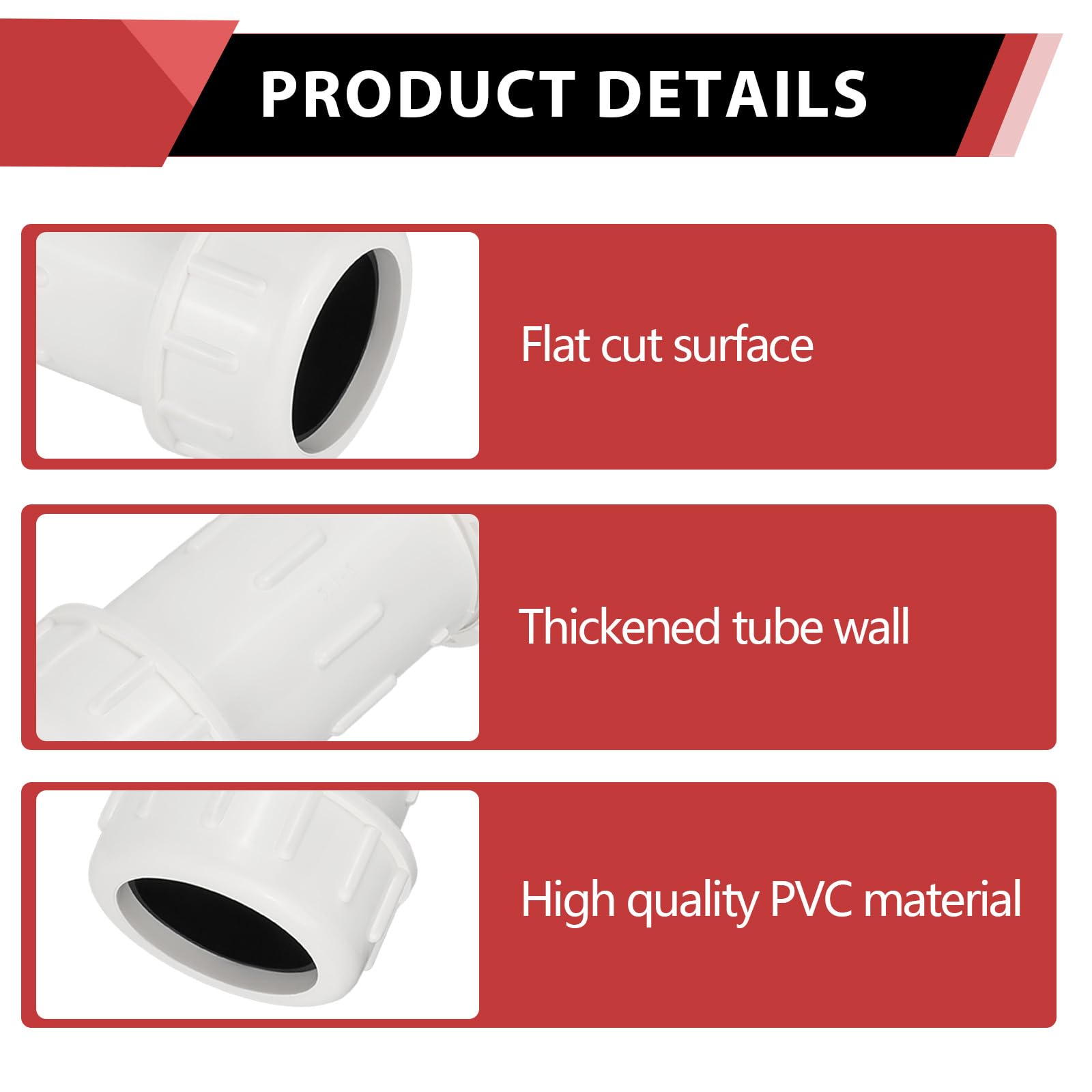 (Pack Of 4) EFIELD 3-Inch PVC Compression Coupling, Schedule 40, Quick ...