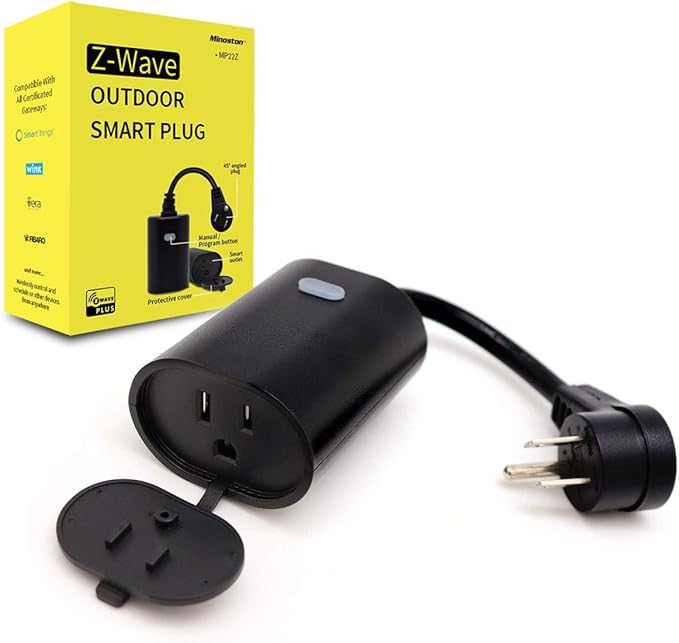 Z-Wave Plus Smart Plug, Outdoor On/Off Outlet Switch, ZWave Hub ...