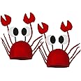 Amazon.com: NA1 2 Pieces Crab Hat Costume Fancy Hat Dress Up Theme ...