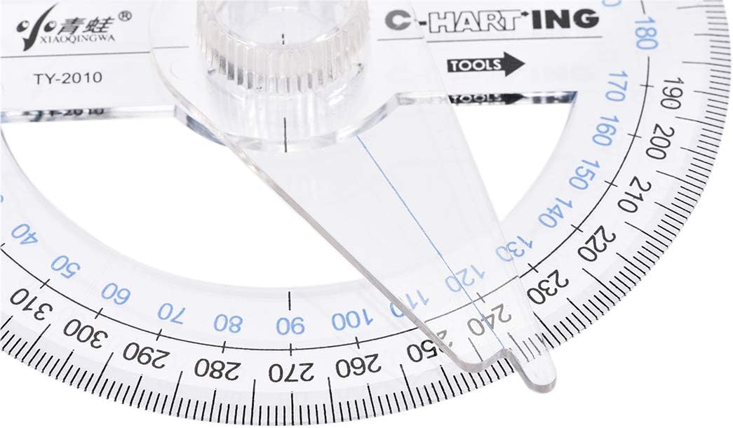 sourcing map Protractor 360 Degree with Swing Arm Drawing Measuring ...