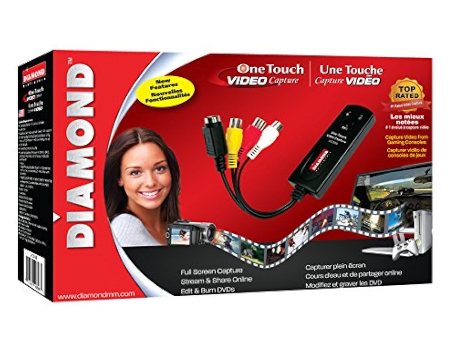 Diamond VC500SE One Touch VHS/Camcorder to Digital File Converter for ...