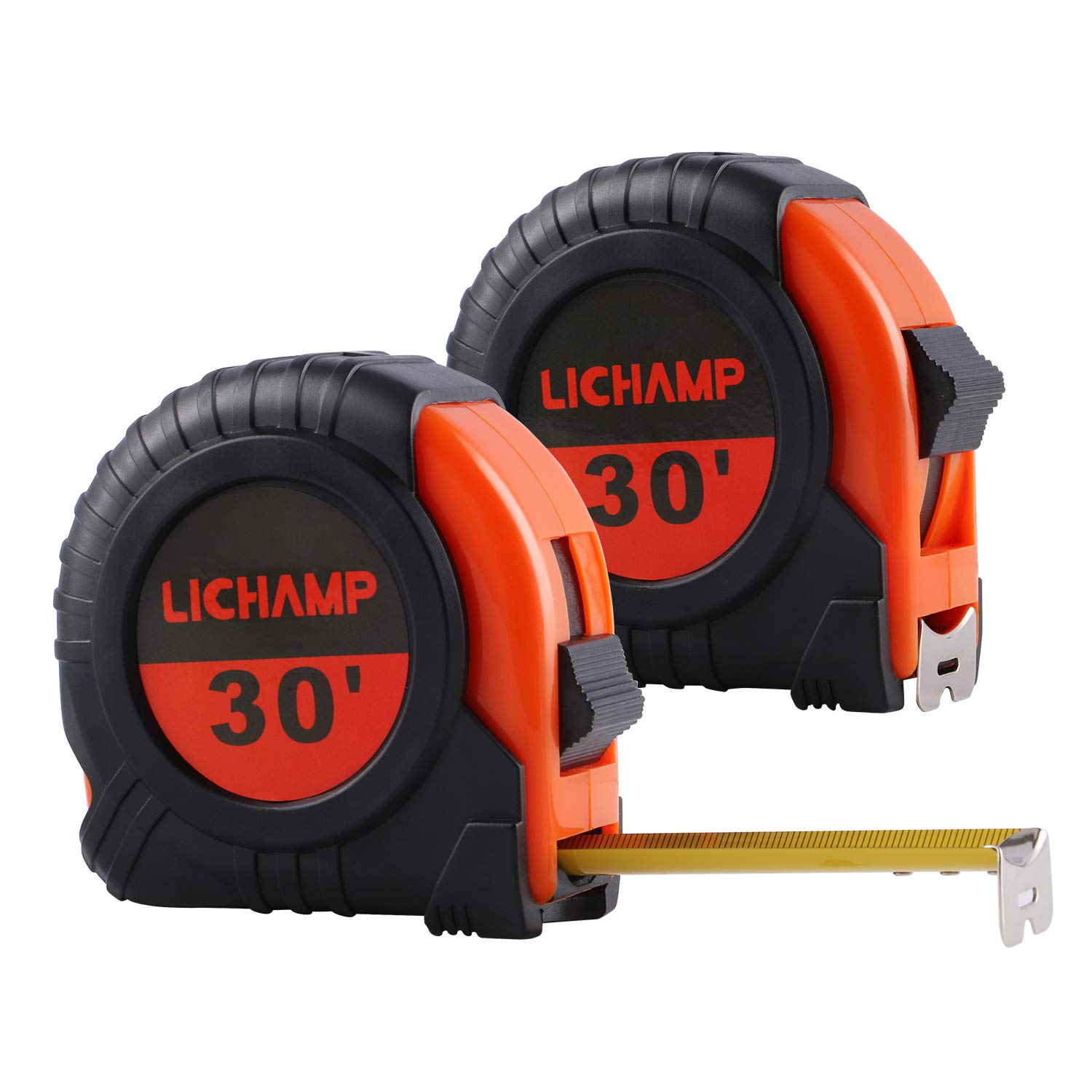 LICHAMP Tape Measure 30-Foot, 2 Pack Bulk Easy Read Measuring Tape ...