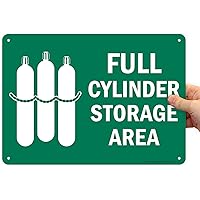 SmartSign-S-2030-AL-14 "Full Cylinder Storage Area" Sign | 10" x 14 ...