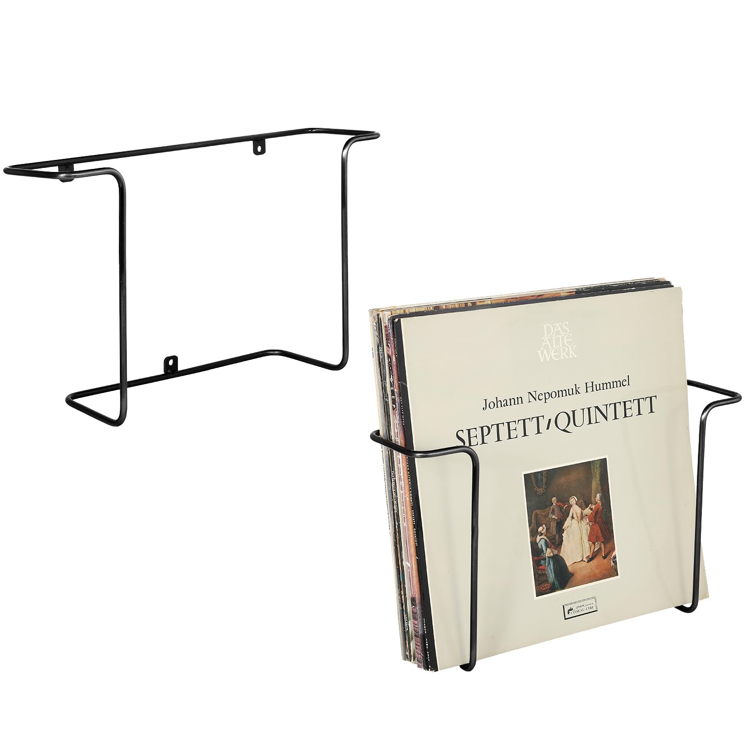 MyGift Modern Metal Wire Wall Mounted Vinyl Records Storage Racks ...