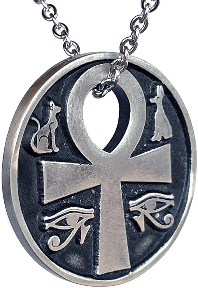 Pagan Jewelry Ankh Cross of life Anubis Bastet Bast Eye of Ra Horus ...