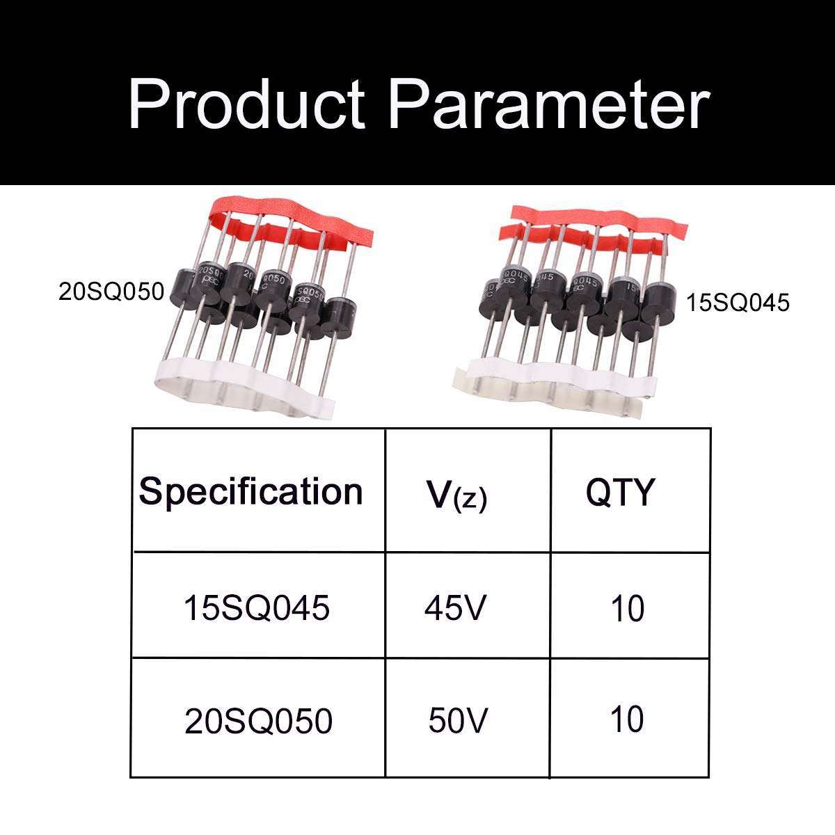 mxuteuk 20Pcs 10Pcs 15SQ045 + 10Pcs 20SQ050 Schottky Diode 15 A 45 V ...