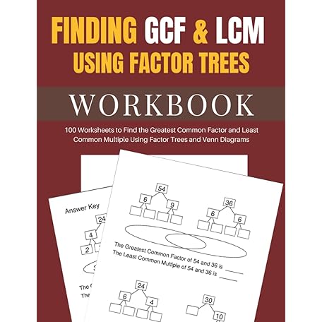 Mua Finding GCF & LCM Using Factor Trees Workbook: 100 Worksheets to ...