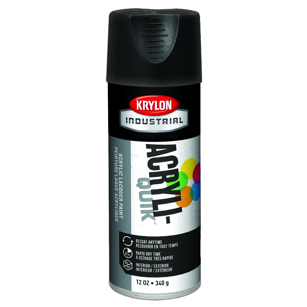 Krylon K01602A00-6PK Industrial Acryli-Quik Acrylic Lacquer, Ultra-Flat ...