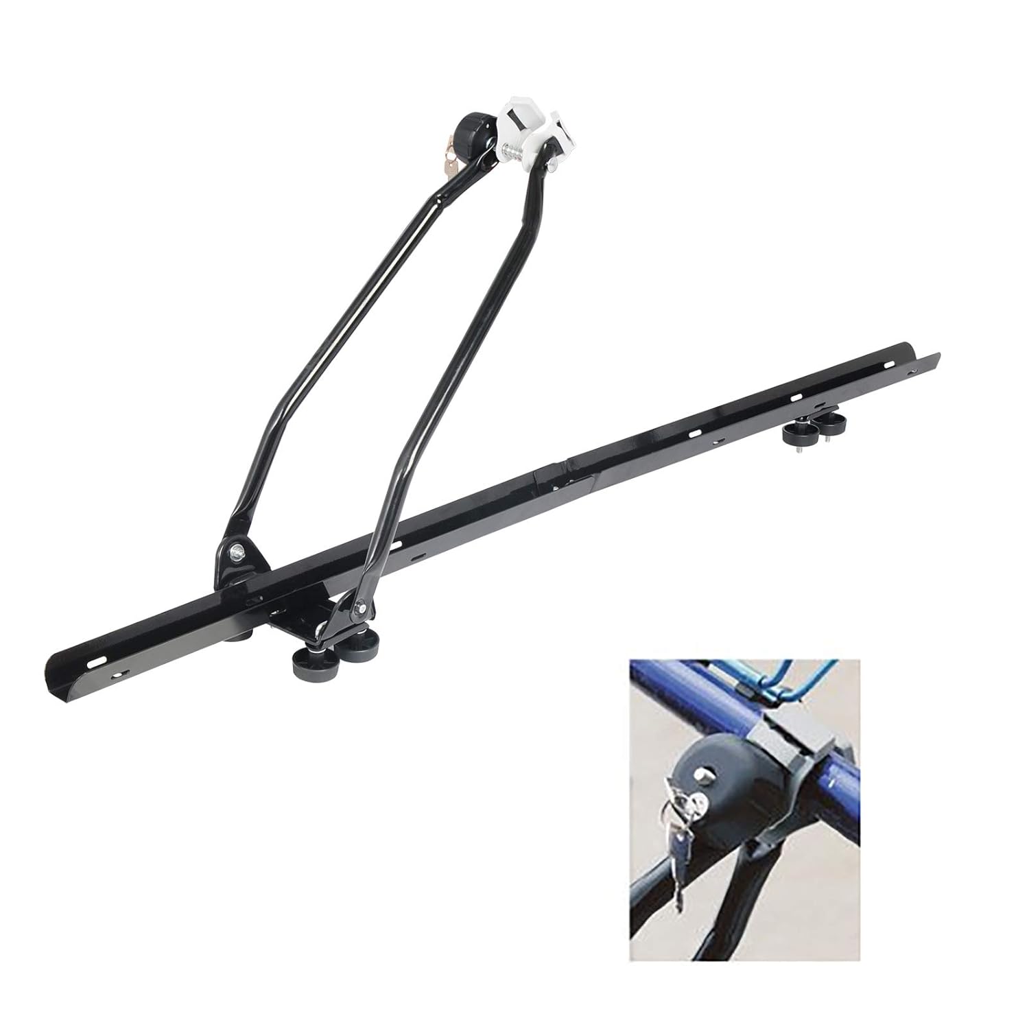 Woltu 1x Portabicicletas Baca Techo Soporte para Auto Coche barandilla ...