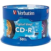Amazon.com: Verbatim CD-R Blank Discs 700MB 80min 52X Recordable Disc ...