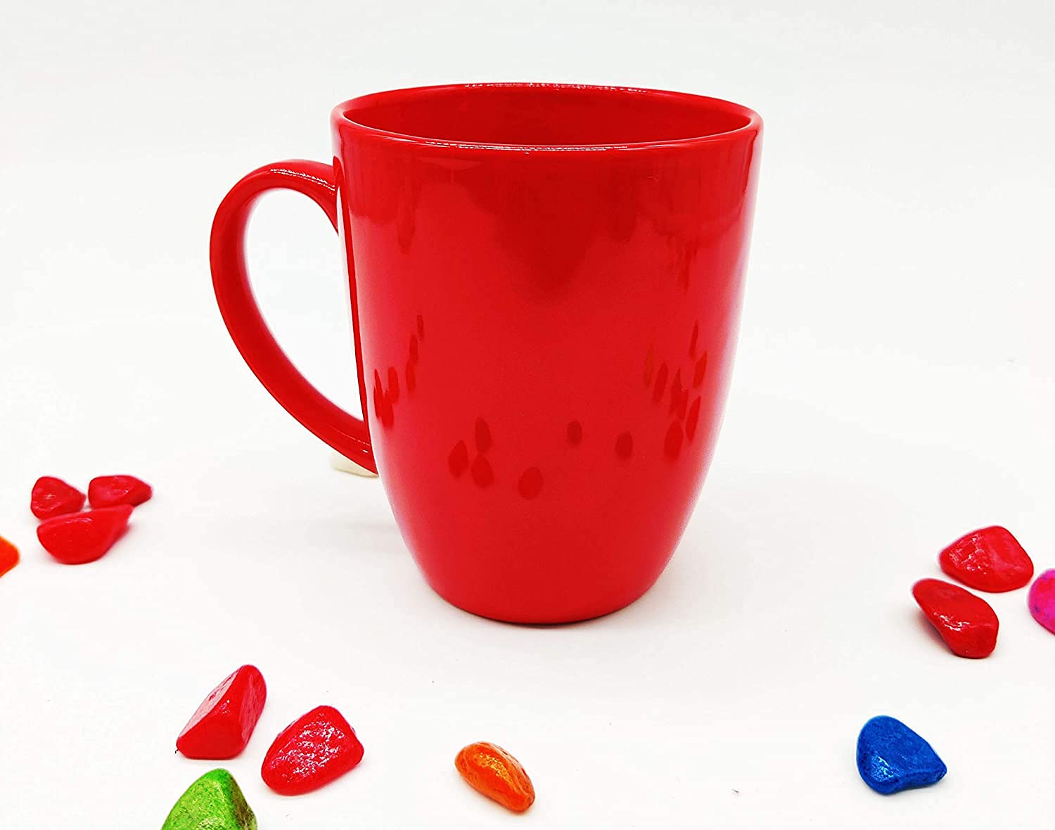 Buy Ceramic Glossy Plain Orange Color Mug for Milk Shake Coffee Tea ...