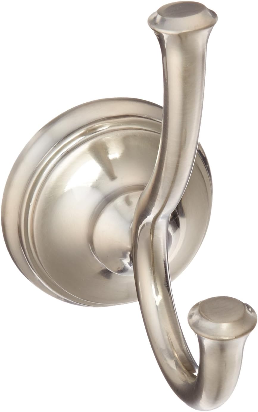 DELTA FAUCET 79735-SS Cassidy Double Robe Hook, Brilliance Stainless ...