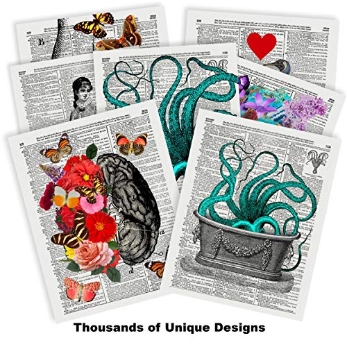 Captain Cat Reproduction Vintage dictionary Art Print Poster, Super ...