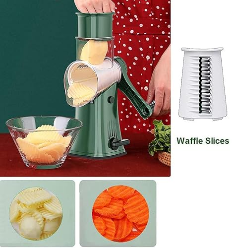 Round Rotary Drum Cutter Vegetable 3 In 1 Vegetable Chopper And Slicer