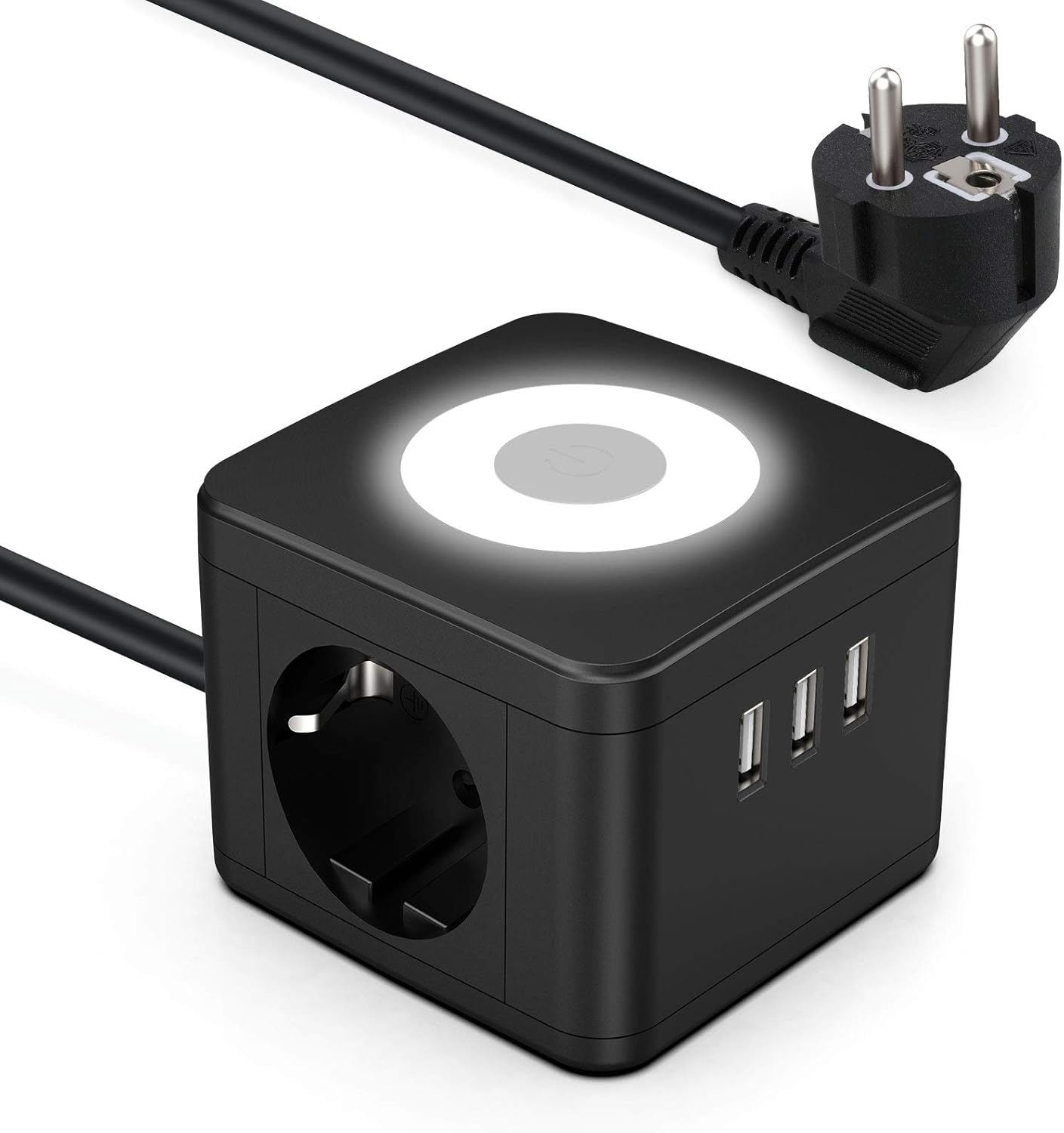 Gafild Mehrfachsteckdose mit USB, Würfel Steckdosenleiste mit 2 AC ...
