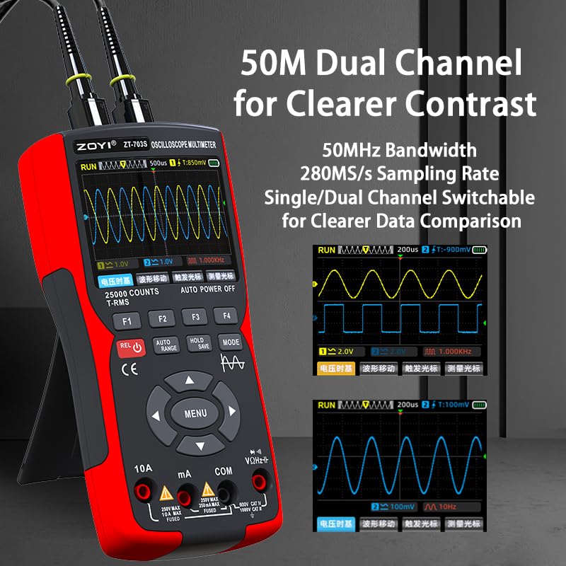 Mua ZOYI ZT-703S 3 in 1 Oscilloscope Multimeter with 3.5 Inch IPS ...