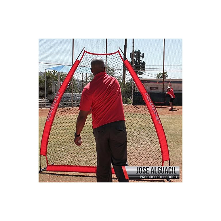 PowerNet 7 Foot Portable Pitching Screen A-Frame | Baseball Pitcher ...