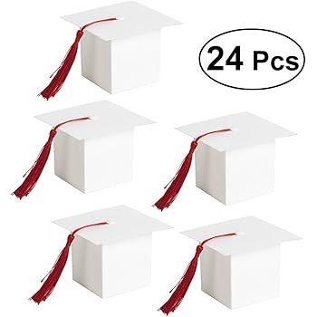 Amazon.com: LUOEM Grad Cap Boxes Gradation Cap Favor Boxes Party Favor ...