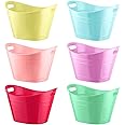 Amazon.com: Patelai 6 Pcs Ice Buckets Bulk, Plastic Ice Buckets with Handles, Oval Storage Tub ...