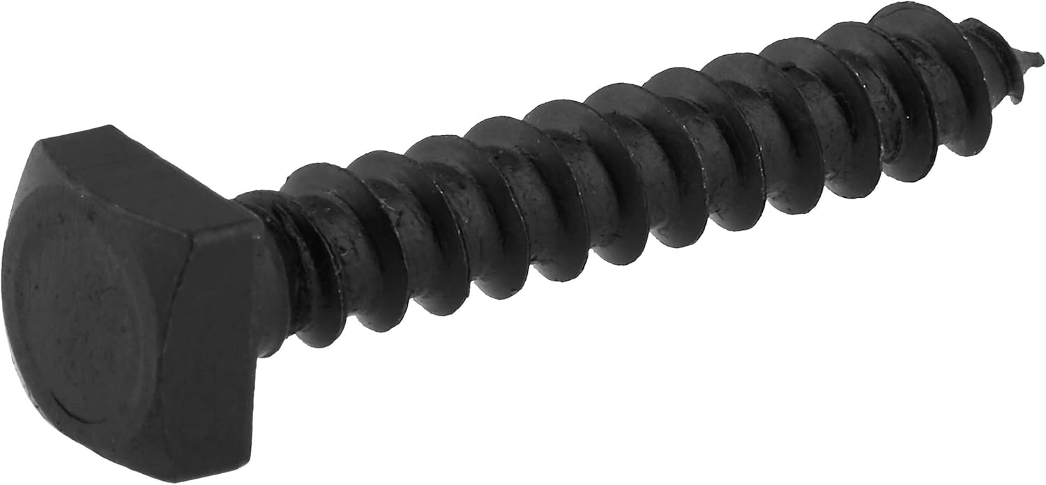 25 pack 3 8 X 1 1 2 Square Head Lag Bolts BLACK OXIDE Screws Rustic