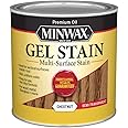 qt Minwax 66010 Chestnut Gel Stain Multi-Surface Stain, Semi ...