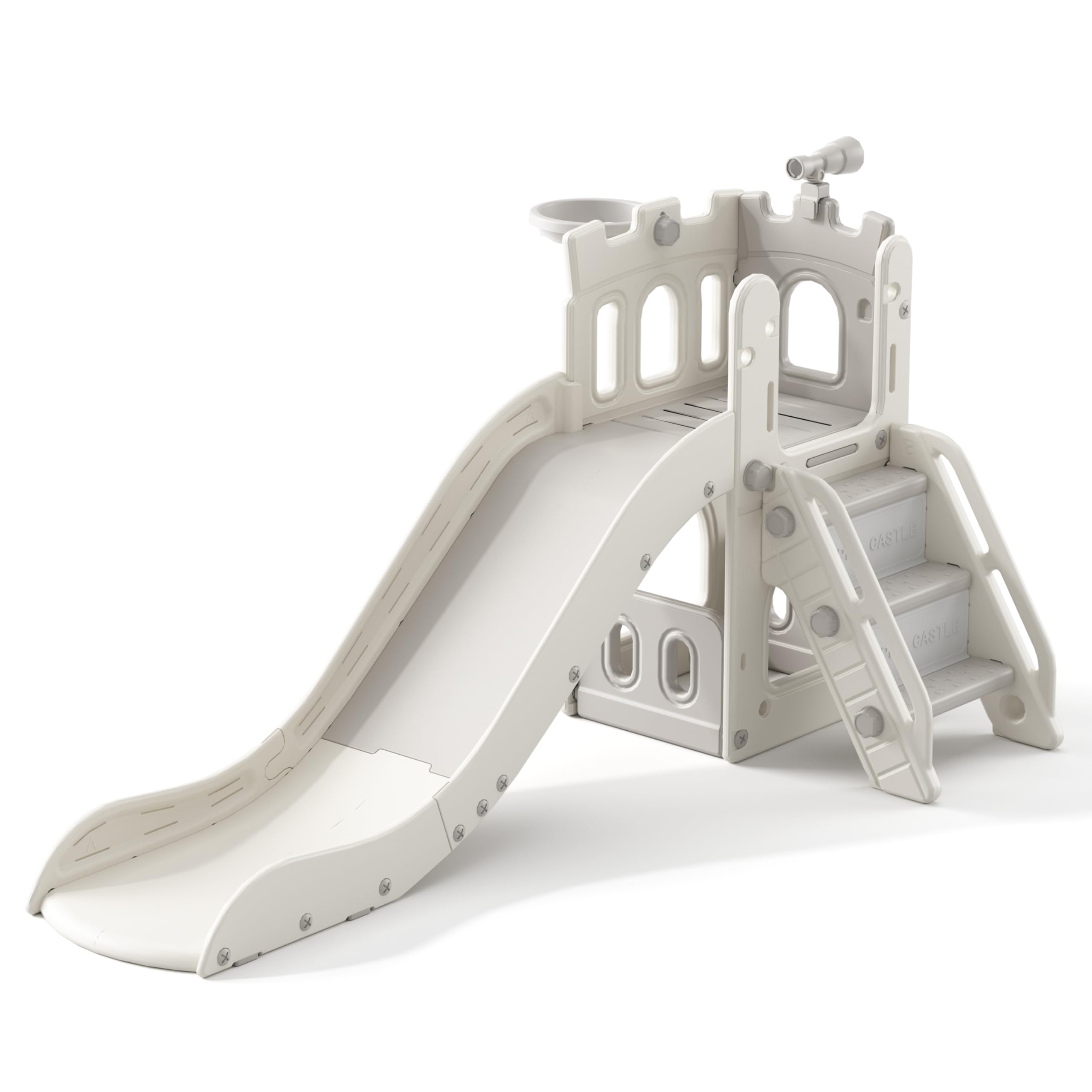 5 in 1 Toddler Slide, Extra-Long Kids Slide for Toddlers Age 1+ with ...