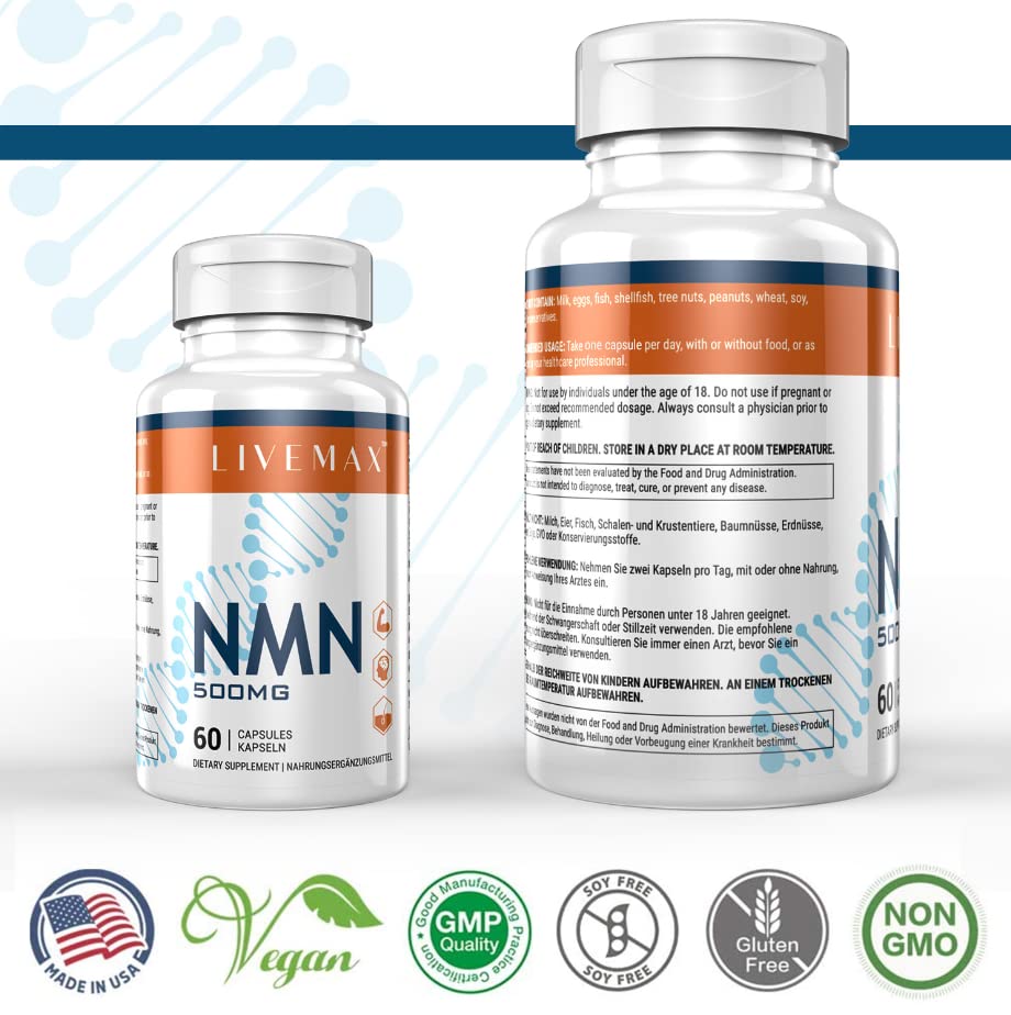 NMN Supplement 500mg- Enhance Concentration, Boost Energy, Improve ...